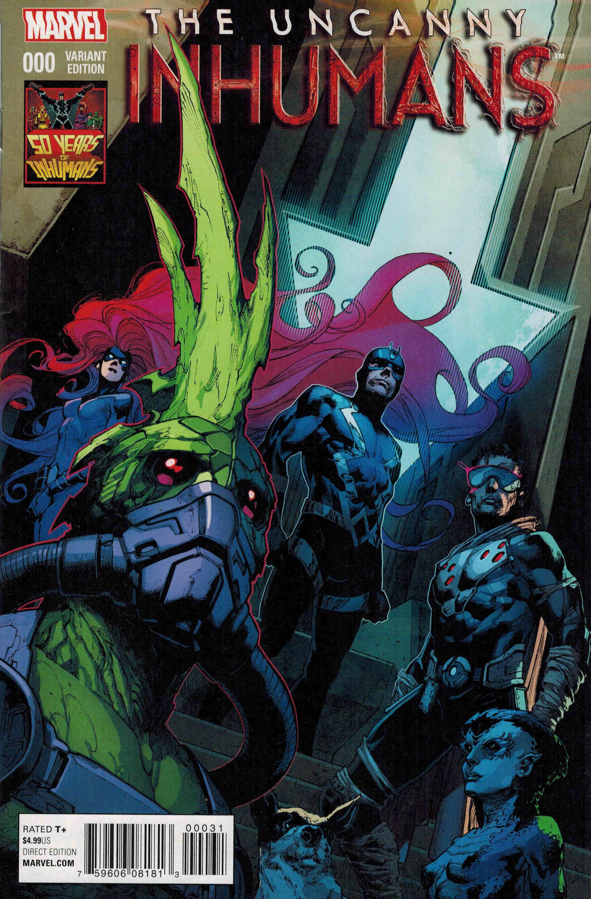 Uncanny Inhumans #0 1:50 Opena 50th Anniversary Variant Marvel Now 1 ...