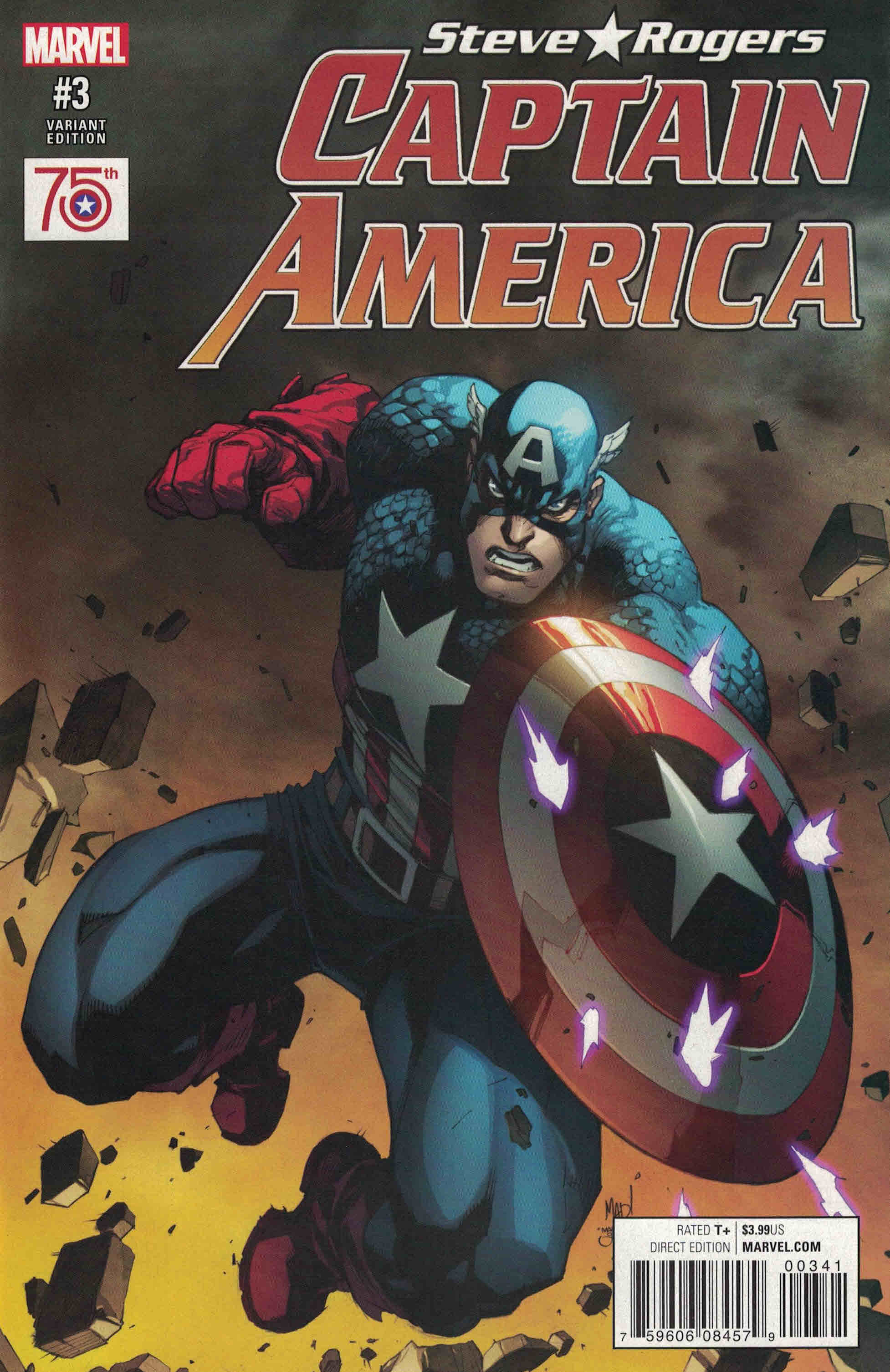 Captain America Steve Rogers #3 1:50 Joe Madureria 75th Anniversary ...