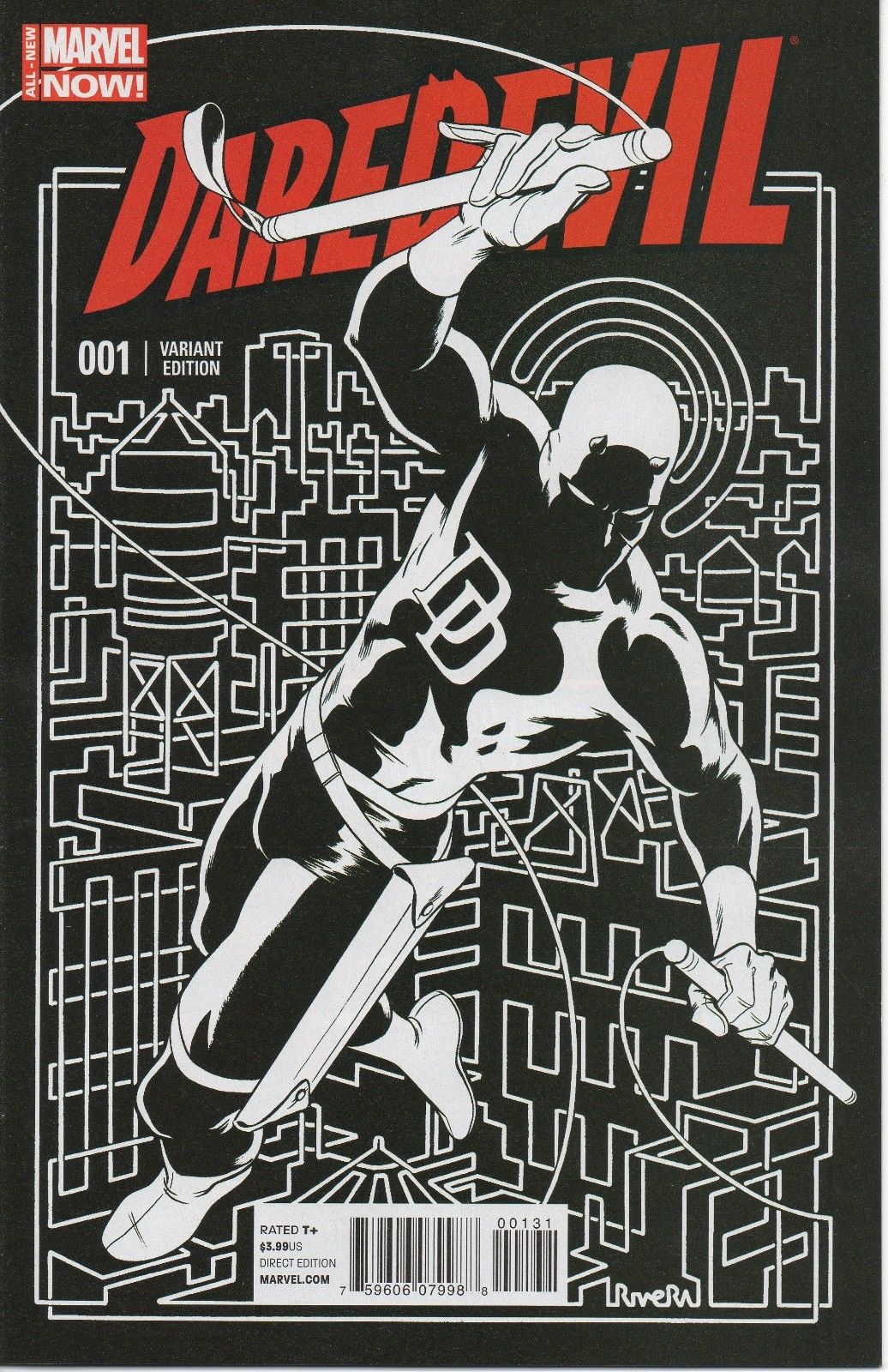 Daredevil #1 1:50 Paolo Rivera Variant Marvel RARE HTF 1 – Ultimate Comics