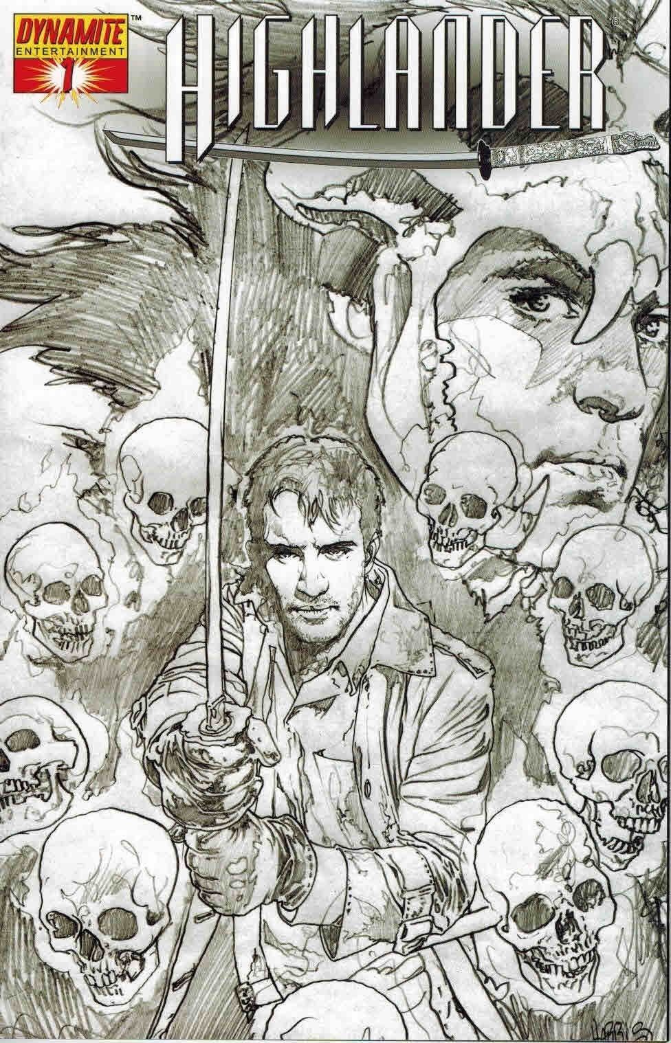 Highlander #1 Tony Harris Black and White Sketch Variant 1 – Ultimate ...