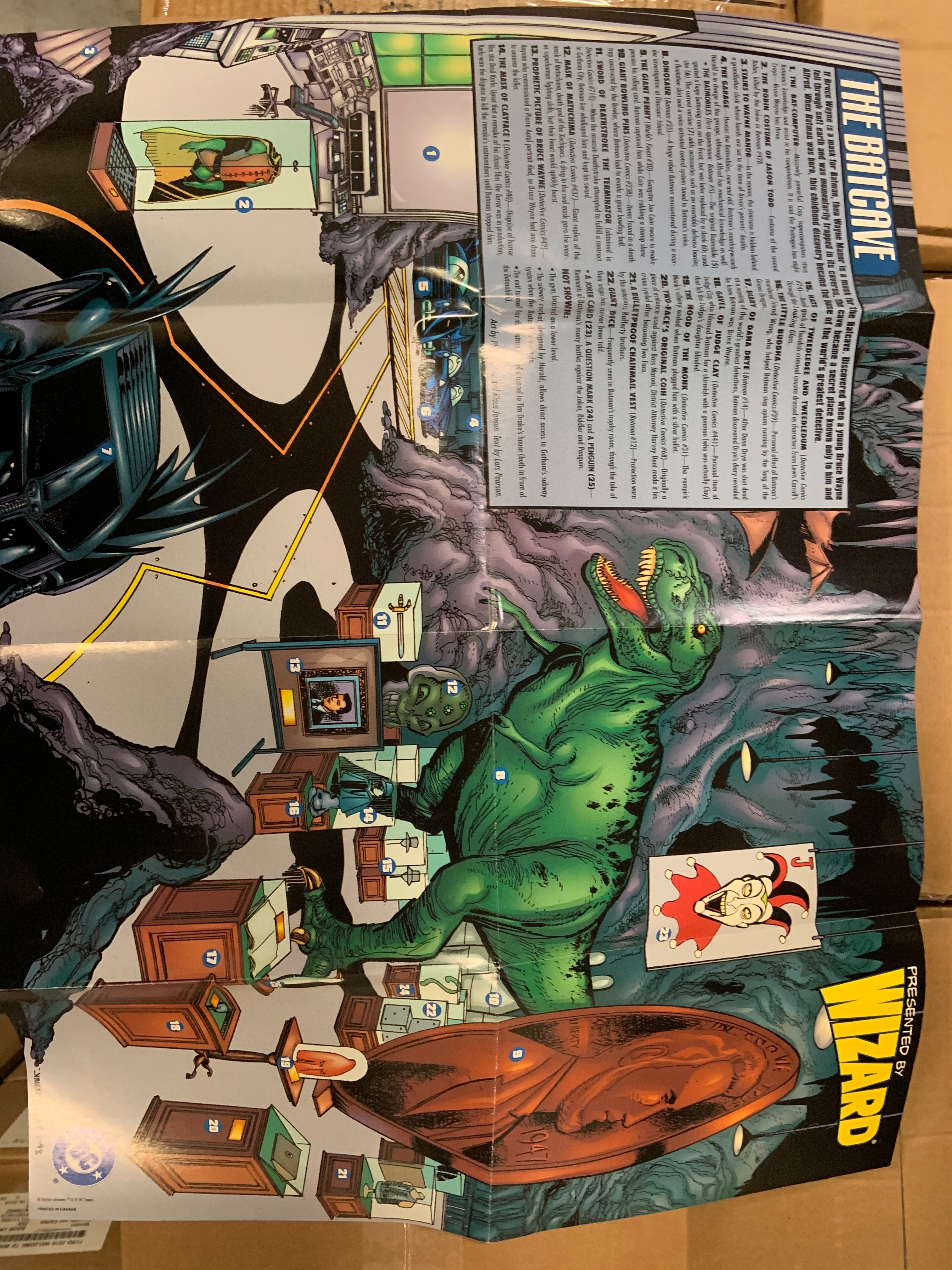 Wizard Magazine 1998 Batcave Double-Sided Poster 1 – Ultimate Comics