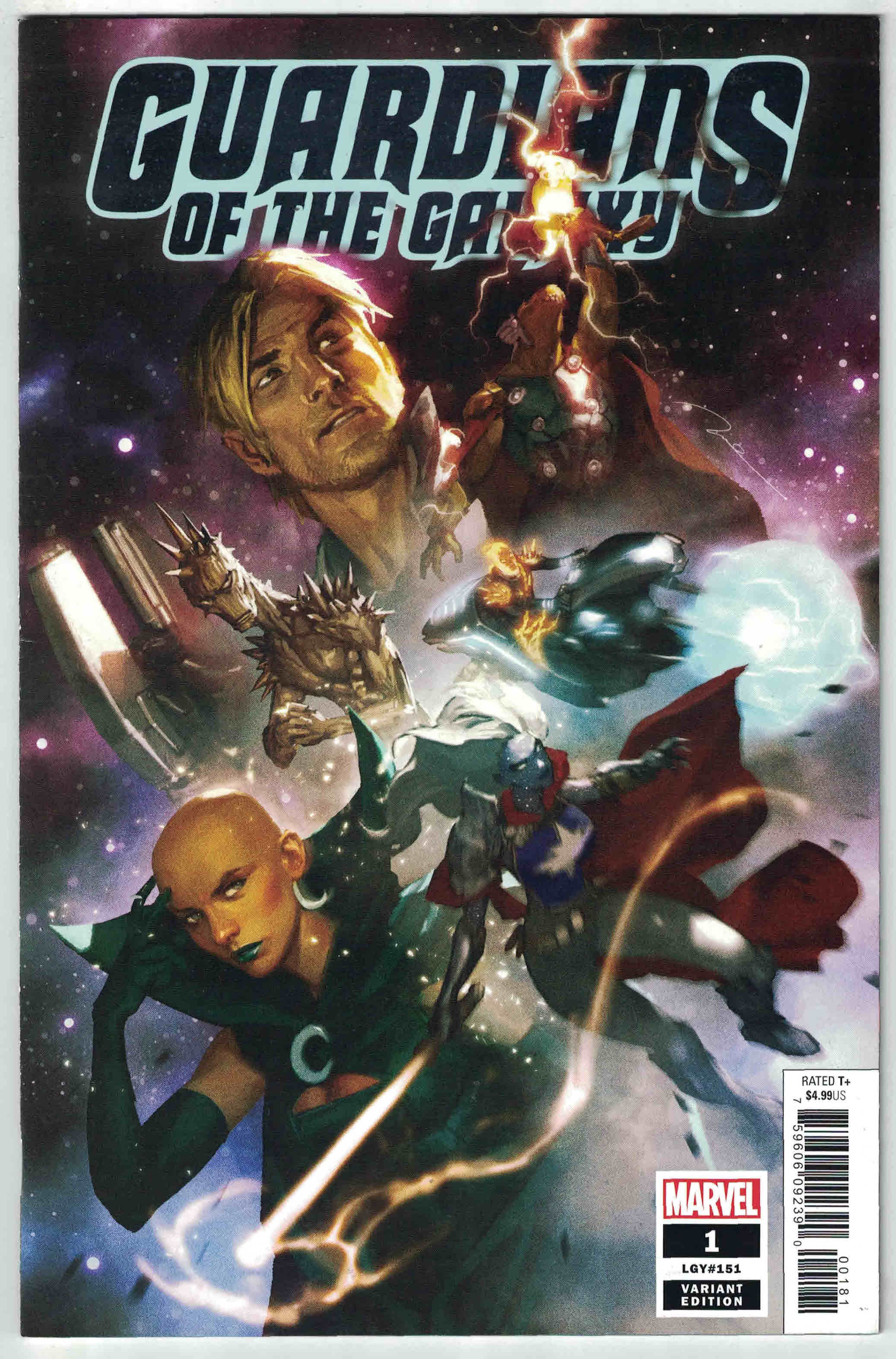 Guardians of the Galaxy #1 1:25 Gerald Parel Variant Marvel 2019 VF/NM ...