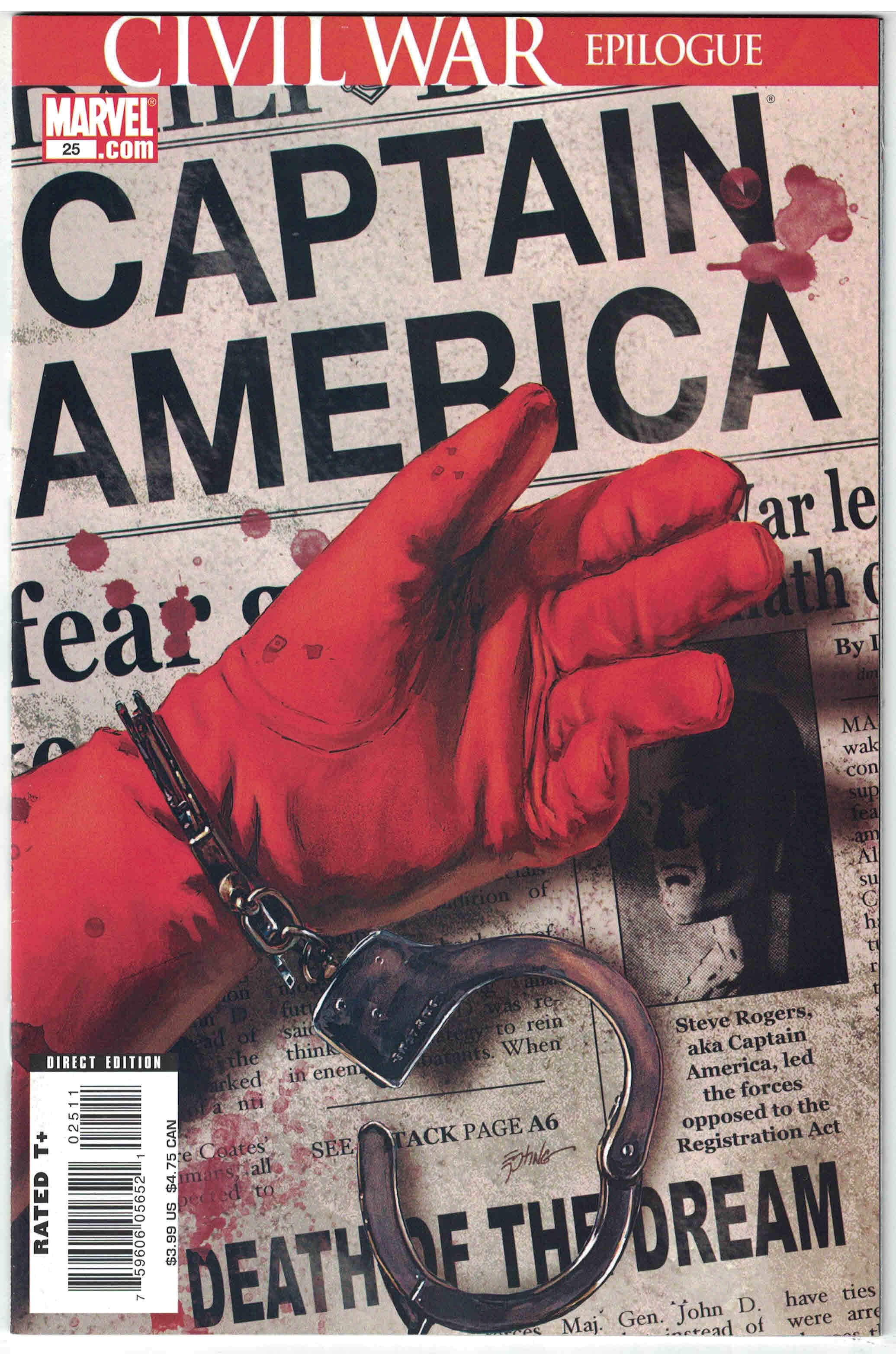 Captain America #25 Death of Marvel 2004 Ed Brubaker Steve Epting BIR 1 ...