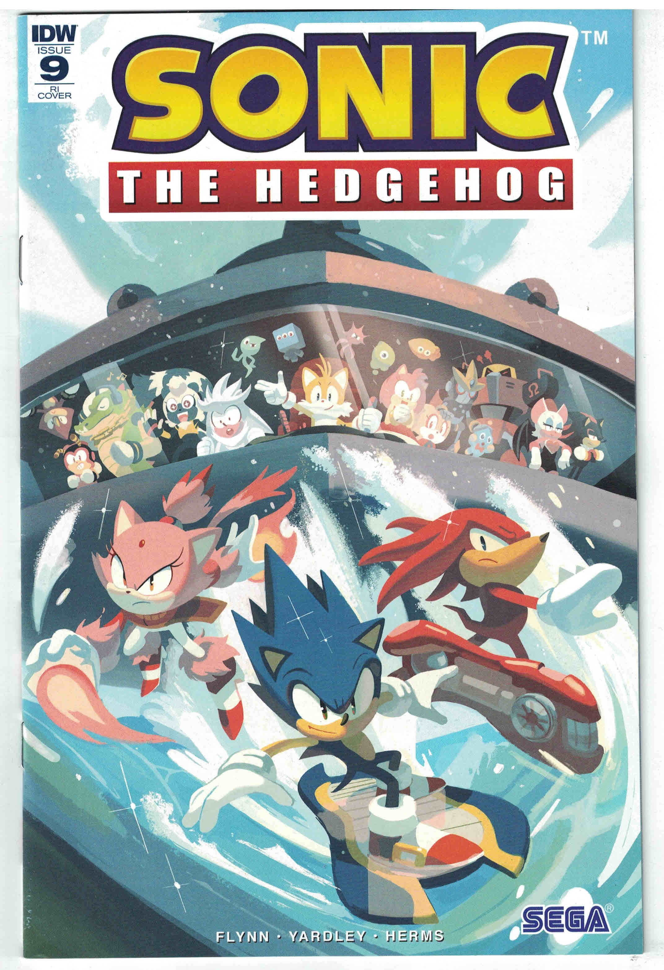 Sonic the Hedgehog #9 1:10 Retailer Incentive Variant RI-A IDW 2018 VF ...