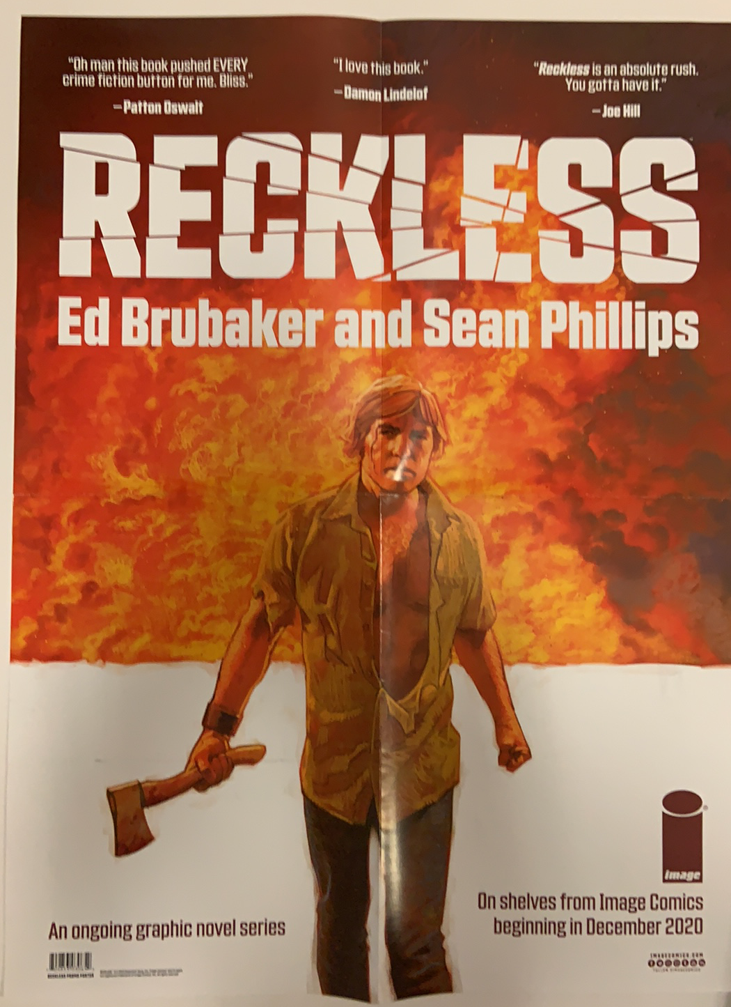 Reckless Promo Poster Ed Brubaker Sean Phillips Image Comics 24×36 ...