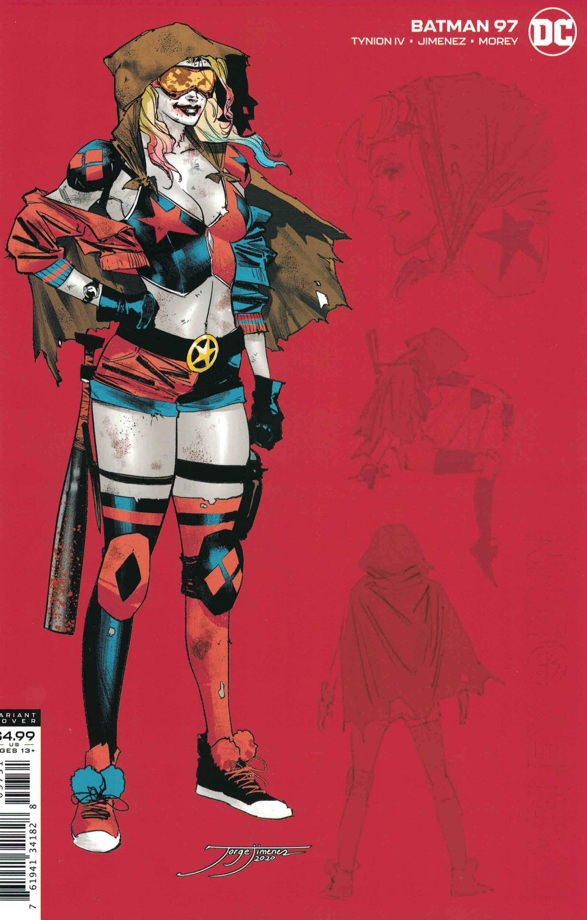 Batman #97 1:25 Jorge Jiminez Joker War Harley Quinn Design Variant DC ...