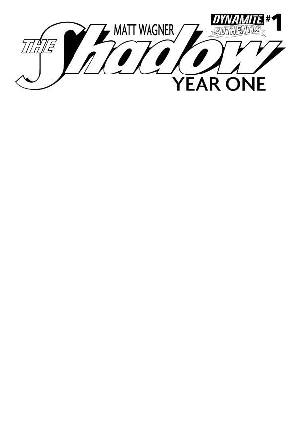 Shadow Year One #1 Blank Sketch Variant Dynamite 2013 Matt Wagner 1 ...