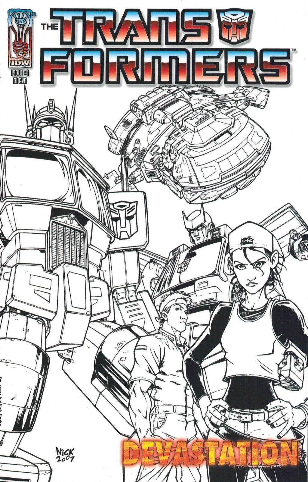 Transformers: Devastation #1 Nick Roche Sketch Variant 1 – Ultimate Comics