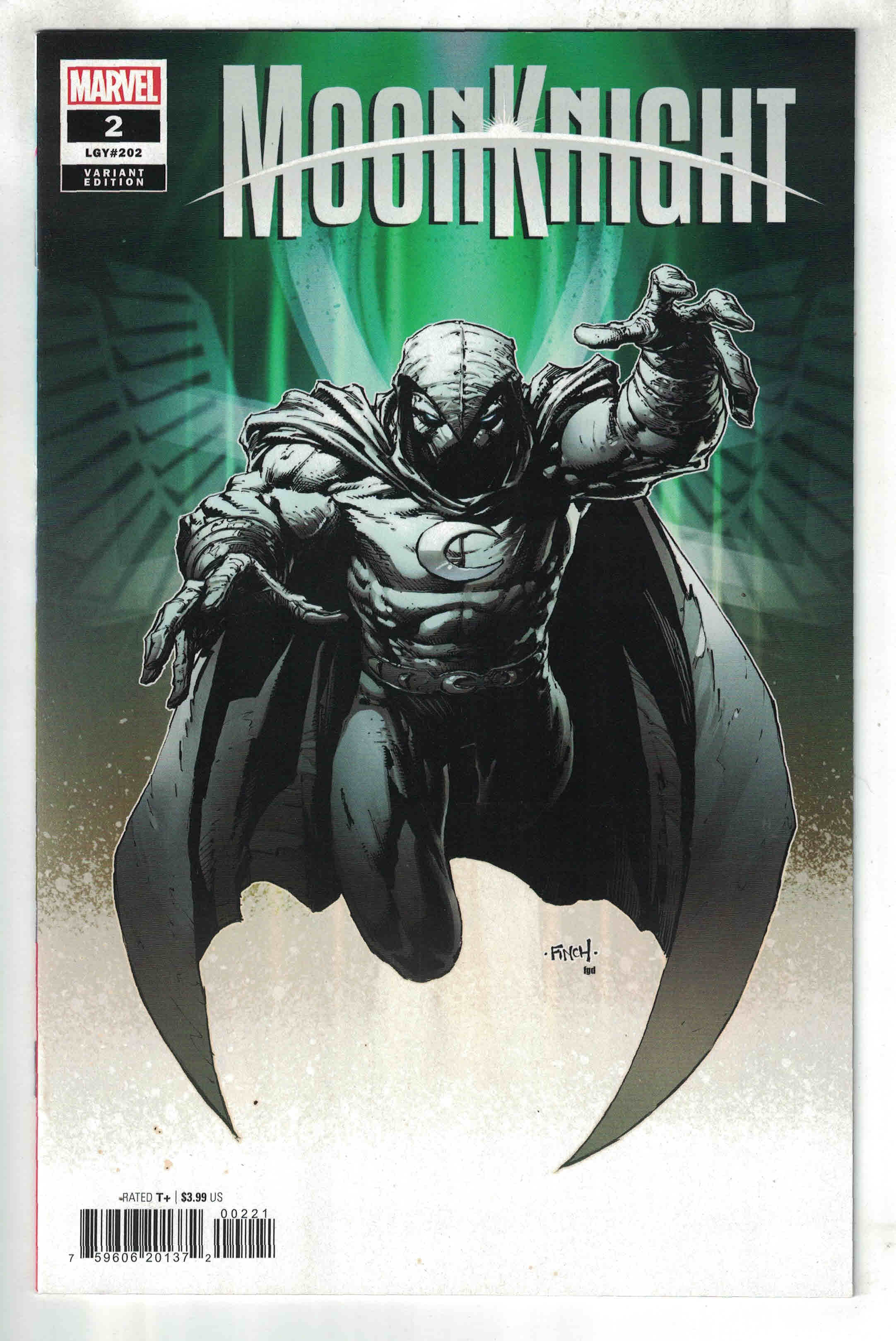 Moon Knight #2 1:25 David Finch Variant Marvel 2021 VF/NM – Ultimate Comics